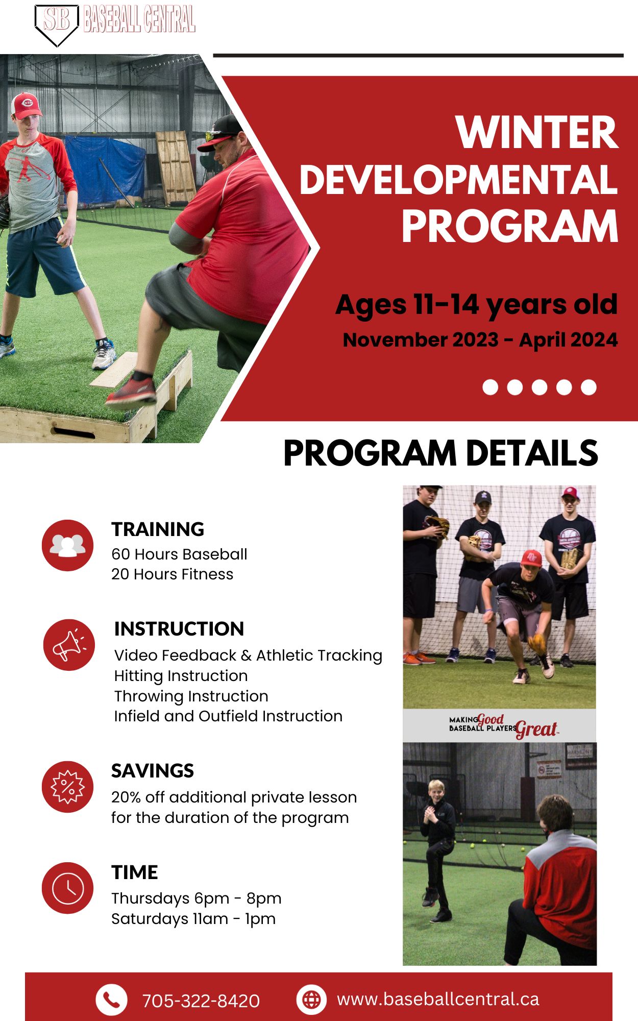 Winter Baseball training | Ontario | Smith Brothers Baseball
